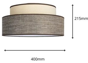 Stropní svítidlo GRACE 1xE27/60W/230V pr. 40 cm krémová/hnědá