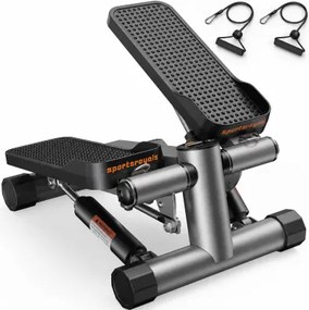 Aosom Stepper pro domácí použití, nastavitelná délka kroku, tlumící pedály, 32,5x28,5x8 cm, černý F-AKS-S2036-01-00026