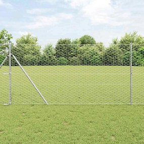 Hexagonální kotvení plotu 25 x 1 m Pozinkovaná ocel Stříbrná 3352957