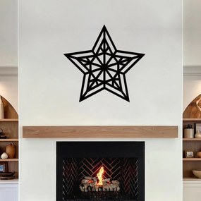 Dřevěná hvězda na zeď ACRUX Barevný vzor: Černá, Rozměry Ø: 30