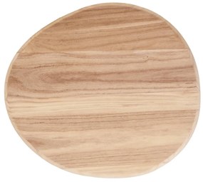 Kávový stolek s kulatou dřevěnou deskou, 56 x 46 x 50 cm