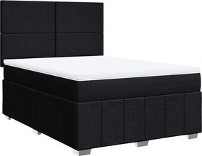 Box spring postel s matrací černá 140x200 cm textil 3293986