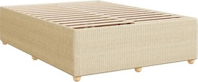 Rám postele bez matrace krémový 160 x 200 cm textil 3284954