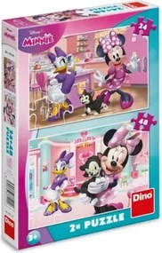 DINO Minnie a Figaro / 24+48 dílků / od 4 let