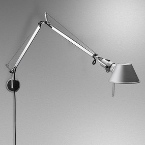 Artemide A005600 + A025150 Tolomeo mini parete LED, designové nástěnné svítidlo se stmívačem, 12W LED 3000K, hliník, max. 111cm