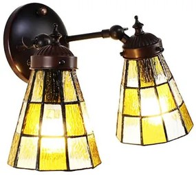 Nástěnná lampa Tiffany DARK SUNFLOWER Clayre &amp; Eef 5LL-6216