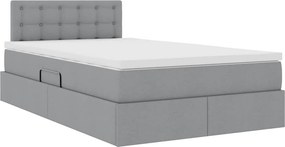 Postel s úložným prostorem a matrací Světle šedá 120 x 200 cm 3370626