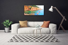 Obraz na plátně Skály Moře Krajina 100x50 cm