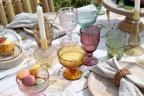 Set 6ks barevných misek na noze Saint-Émilion - Ø 10,5*10 cm / 260ml
