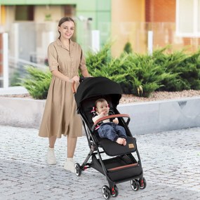 Costway Skládací kočárek s nastavitelným opěradlem a opěrkou nohou