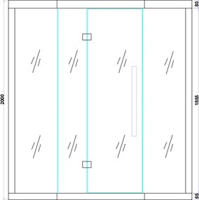 BPS-koupelny Kombinovaná sauna 2v1  - Infrasauna + finská sauna 150x150, 4-5 osob