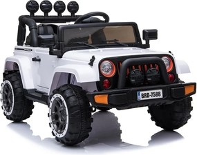 LEAN CARS Elektrické autíčko Jeep BRD-7588 bílé 4x4