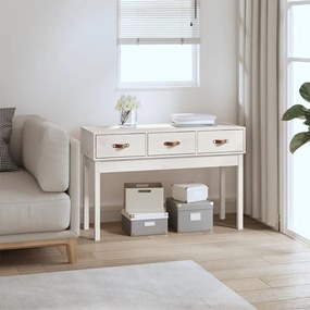 821755 vidaXL Konzolový stolek bílý 114x40x75 cm masivní borové dřevo