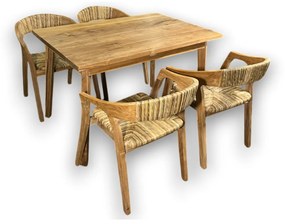 Massive home | ROSARIO 120cm+ISABELLA SET - teakový nábytek