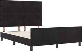 Postel s boxspringem s čelo Černá 160 x 200 cm samet 3345019