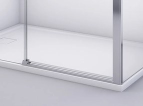 Sanswiss DIVERA D22S2B posuvné sprchové dveře 120 cm Profil: Aluchrom, Sklo: Hladké čiré