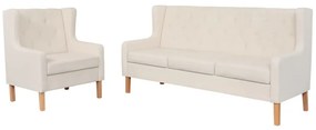 Sedací souprava 2 kusy textil krémově bílá 274929