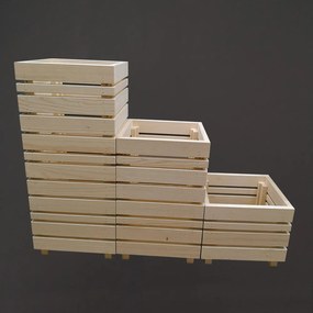 AMADEA Dřevěný designový obal na květináč, 33,6x33,6x28cm