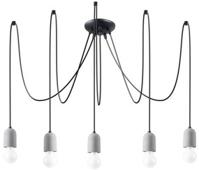 Sollux SL.1161 - Lustr na lanku NESO 5xE27/15W/230V pavouk beton