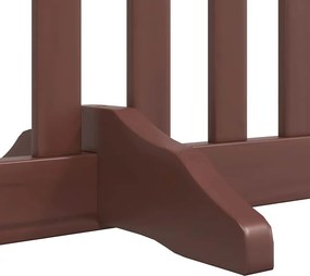 Zábrana pro psy s dvířky skládací 10 panelů hnědá 800 cm topol 3155695