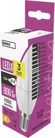 Emos lighting LED žárovka Classic Candle 7,3W E14 neutrální bílá