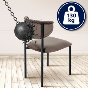 Konferenční židle Gambell samet – hnědá