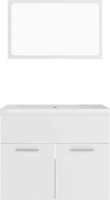 Set koupelnového nábytku bílý kompozitní dřevo 3070865