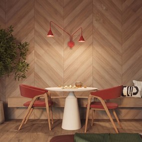 Sollux Lighting Nástěnné svítidlo NOX 2 červené s vypínačem