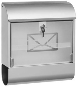 Poštovní schránka Lienbacher 7 - 38,4 x 46,7 x 10 cm (stříbrná)