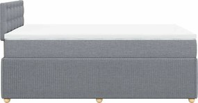 Box spring postel s matrací světle šedá 120x190 cm textil 3289709