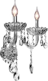 Toolight - Křišťálová nástěnná lampa 2xE14 60W 300757, chromová, OSW-04603