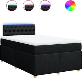 Box spring postel s matrací černá 120x190 cm textil 3288928