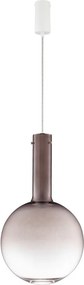 Hnědé skleněné LED stmívatelné závěsné svítidlo ø 30 cm Nostos – Nova Luce