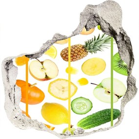 Wallmuralia Samolepící nálepka Ovoce a zelenina 75x75 cm