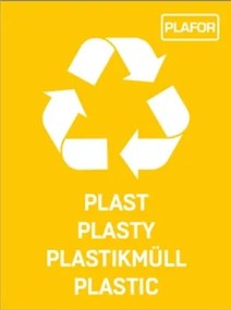 Plafor Plastový koš SORT BIN 705 barva víka žlutá