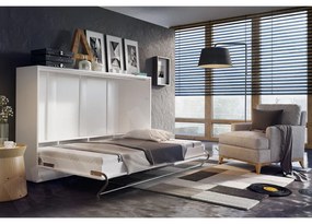 Sklápěcí postel Concord Pro II, Rozměr postele: 140x200, Barva: bílá / bílý lesk