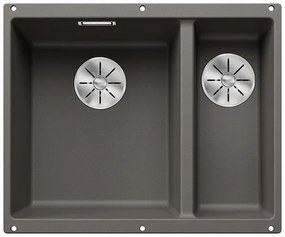 Blanco Subline 340/160-U, silgranitový dřez pod pracovní desku 555x460x190 mm, dřez vlevo, 1,5-komorový, šedá vulkán, BLA-527345