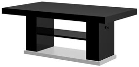 Konferenční stolek MATERA 2 (černá lesk/šedá lesk)