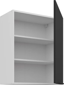 ARIA bc | horní skříňka 60 G-72 1F policová | 60 cm | ANTI FINGERPRINT povrch | bílá/černá