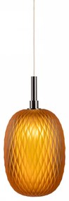 Bomma Luxusní závěsné svítidlo Metamorphosis Large s baldachýnem Barva: Amber, Povrch Montury: Antracit