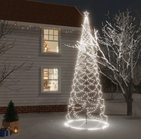 vidaXL Vánoční stromek s kovovým sloupkem 1 400 LED 5 m [328632] Barva: Studená bílá