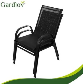 Zahradní židle stohovatelné černé 2 ks Gardlov 27565