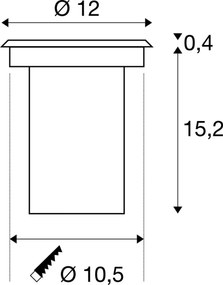 LA 227680 SOLASTO kruhová  nerez 230V GU10 6W IP67 - BIG WHITE (SLV)