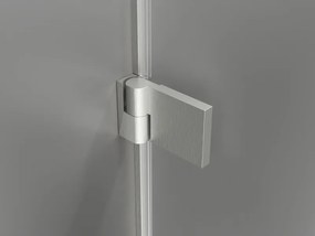 Mexen Lunar-B Duo výklopný sprchový kout 100 x 80 cm, čiré sklo, broušená ocel, 832-100L-080P-97-00