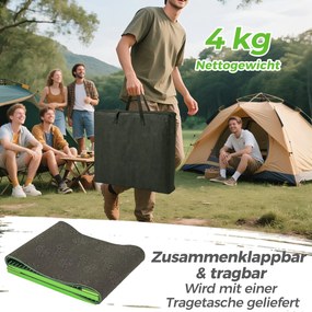 Costway 332 cm golfová podložka s 2 nastavitelnými holemi a 6 míčky golfová