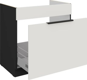 ARIA wb | dolní skříňka 80 ZL 1S dřezová | 80 cm | PREMIUM BOX | černá/bílá