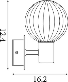 Searchlight 30506GO Nástěnné svítidlo LUMINSPHERE zlaté IP44
