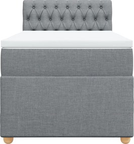 Box spring postel s matrací světle šedá 90x190 cm textil 3288842