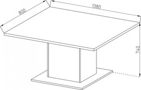 Casarredo - Komfort nábytek Jídelní stůl ANITA 1, bílá lesk