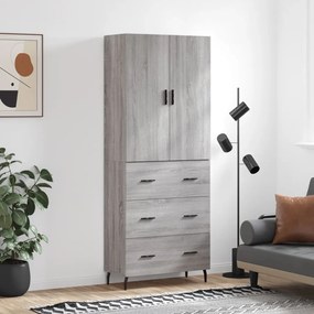vidaXL Skříň highboard 69,5 x 34 x 180 cm kompozitní dřevo [3195865] Barva: šedá sonoma